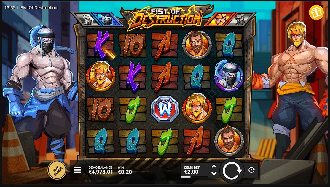 Fist Of Destruction Slot - Good & Bad Version, Demo Play & RTP